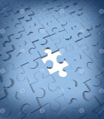 Jigsaw Puzzle Missing Blue Pieces Stock Image - Image of unit, parts ...