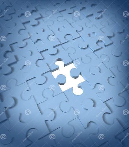 Jigsaw Puzzle Missing Blue Pieces Stock Image - Image of unit, parts ...