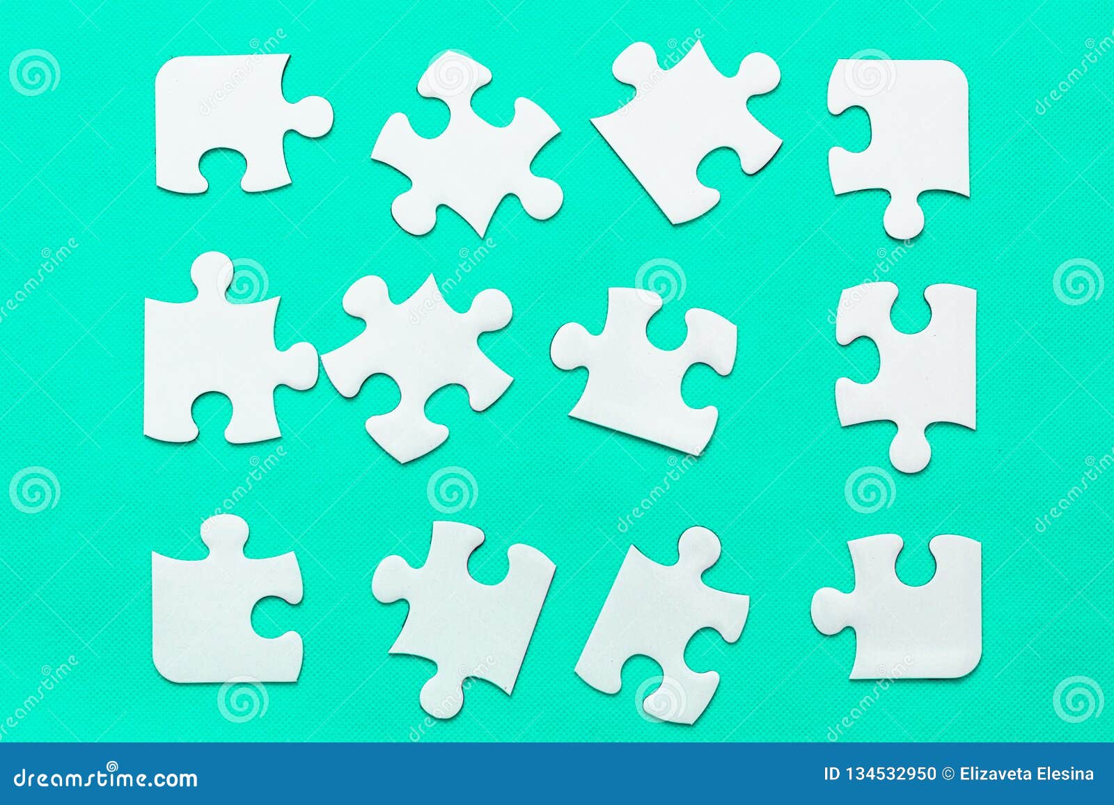 Jigsaw Puzzle with Missing Piece on Mint Background Stock Photo - Image ...