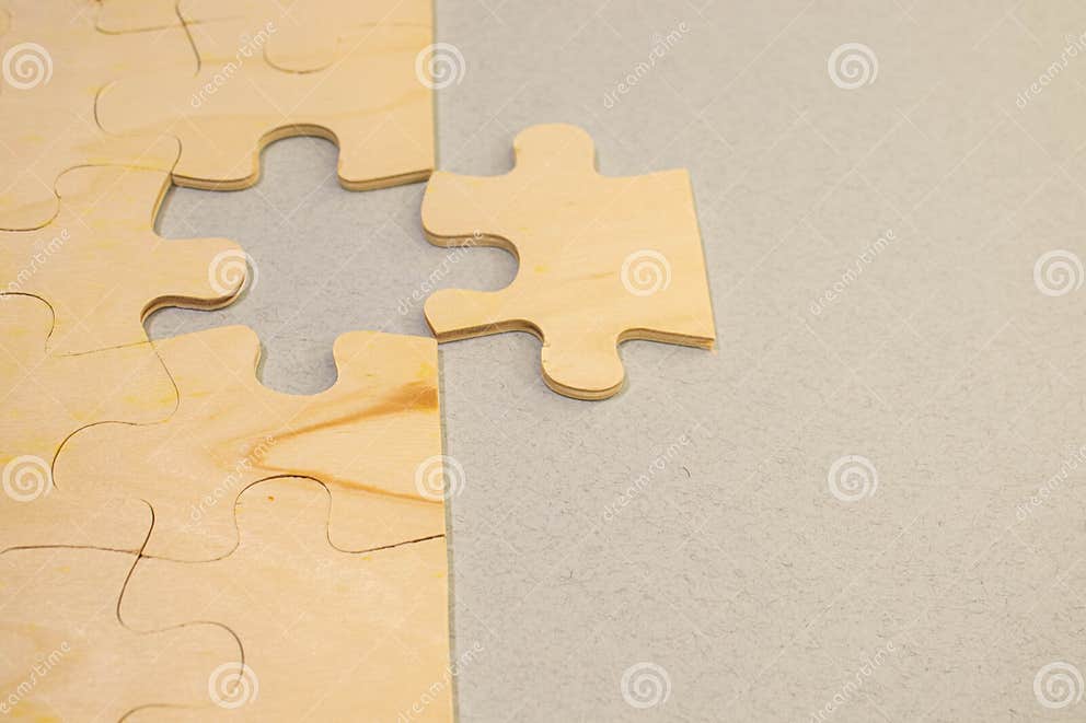 Jigsaw Puzzle with Missing Piece. Missing Puzzle Pieces. Concept Image ...