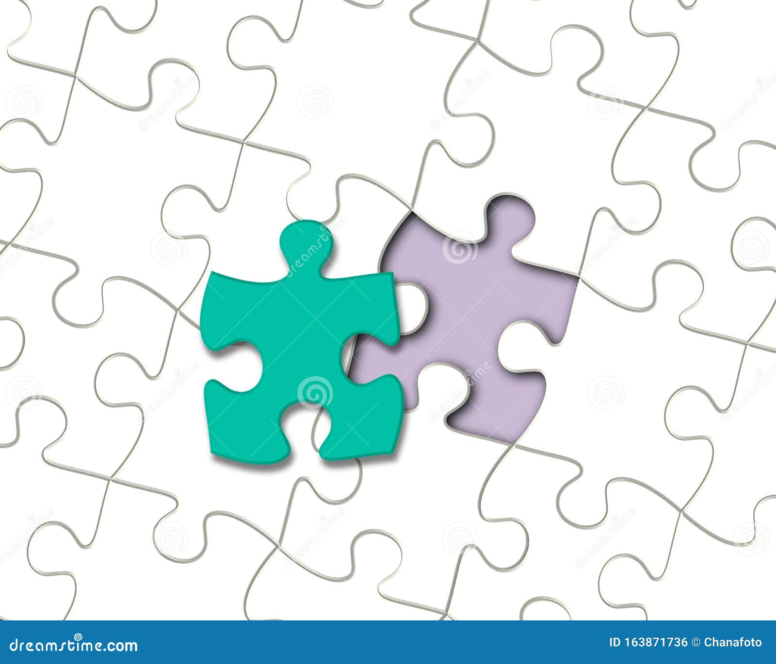 Jigsaw Puzzle with Missing Pieces Stock Illustration - Illustration of ...