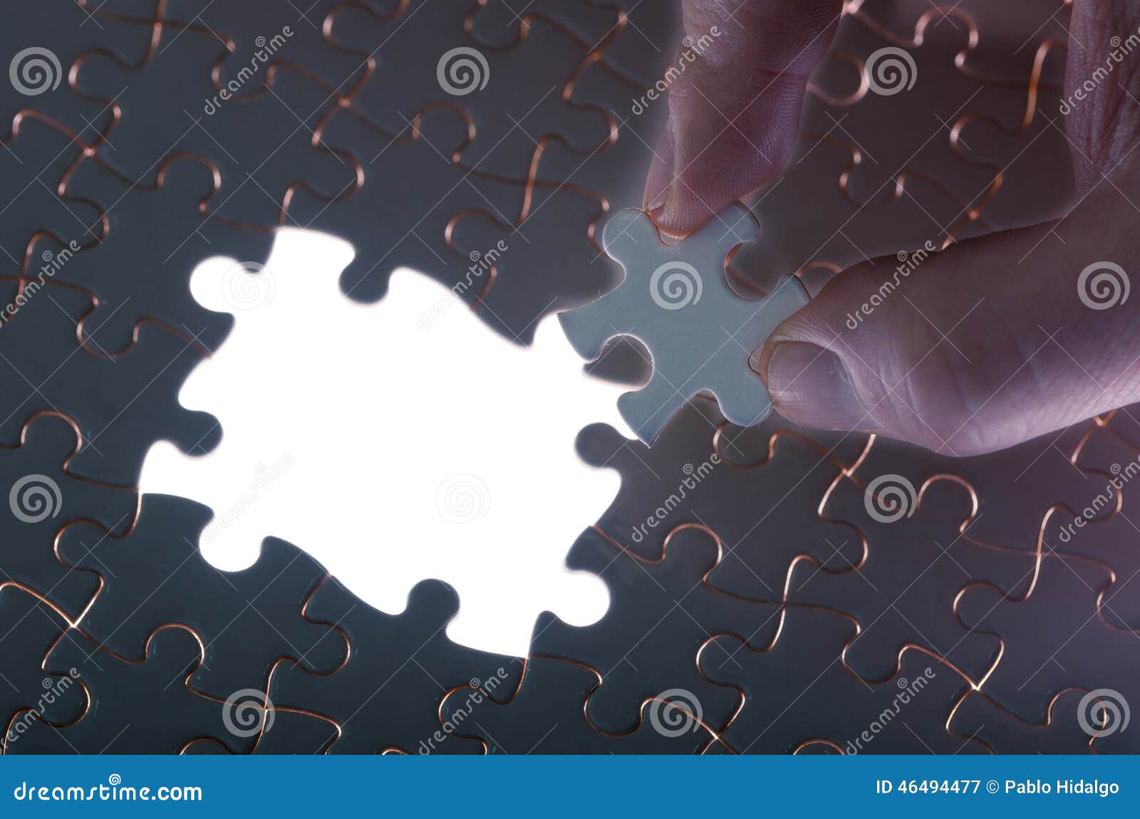 Jigsaw Puzzle with Missing Pieces Stock Image - Image of communication ...