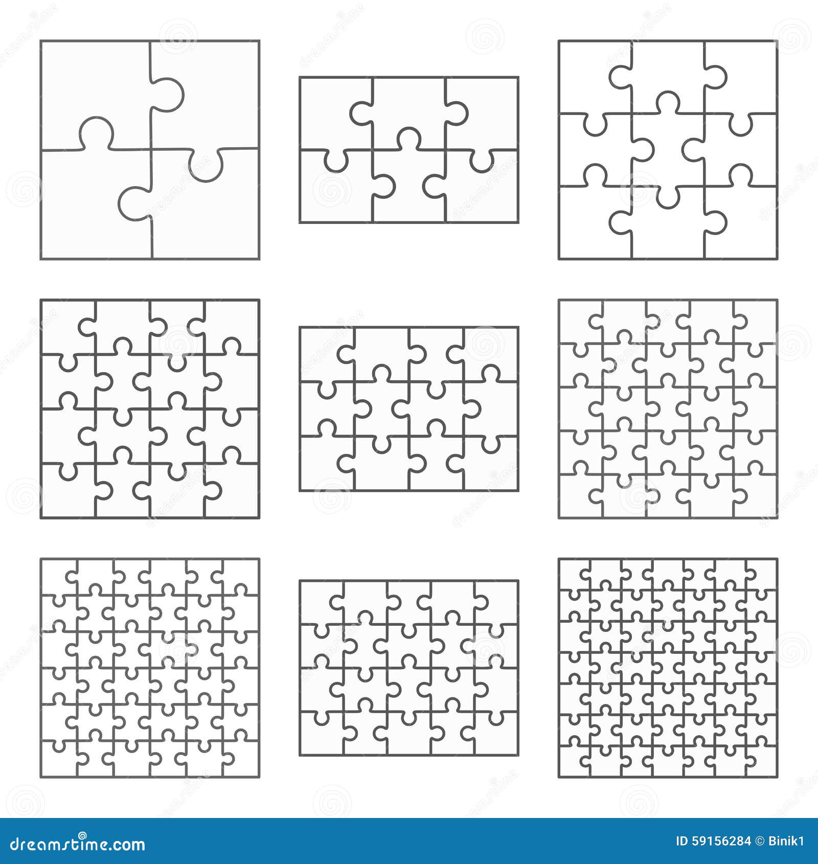 Puzzle Nine Pieces Infographic. Circle 9 Steps. Vector Illustration ...
