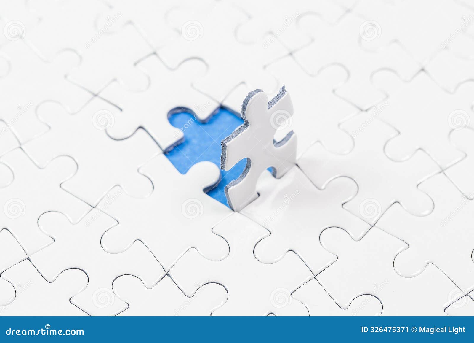 Jigsaw Puzzle with One Piece Missing. Business and Success Concept ... Jigsaw Puzzle with One Piece Missing. Business and Success Concept ...