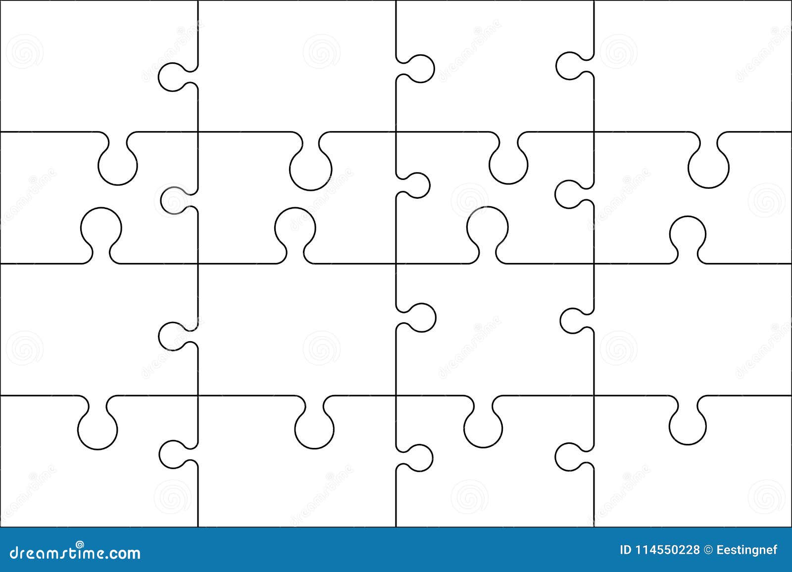 Jigsaw Puzzle.Outline Vector. Stock Vector - Illustration of idea ...