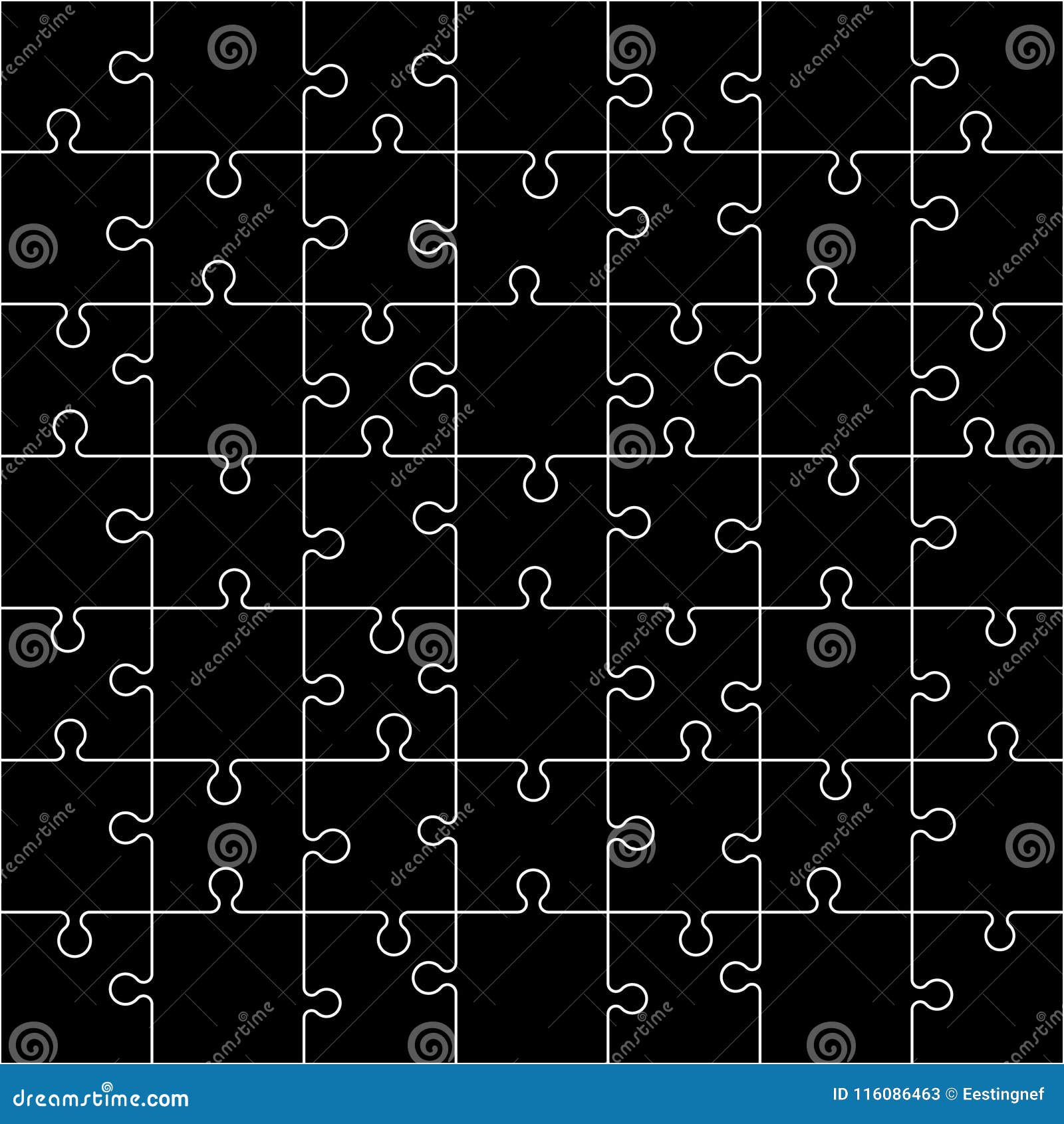 Jigsaw Puzzle.Outline Vector. Stock Vector - Illustration of modern ...