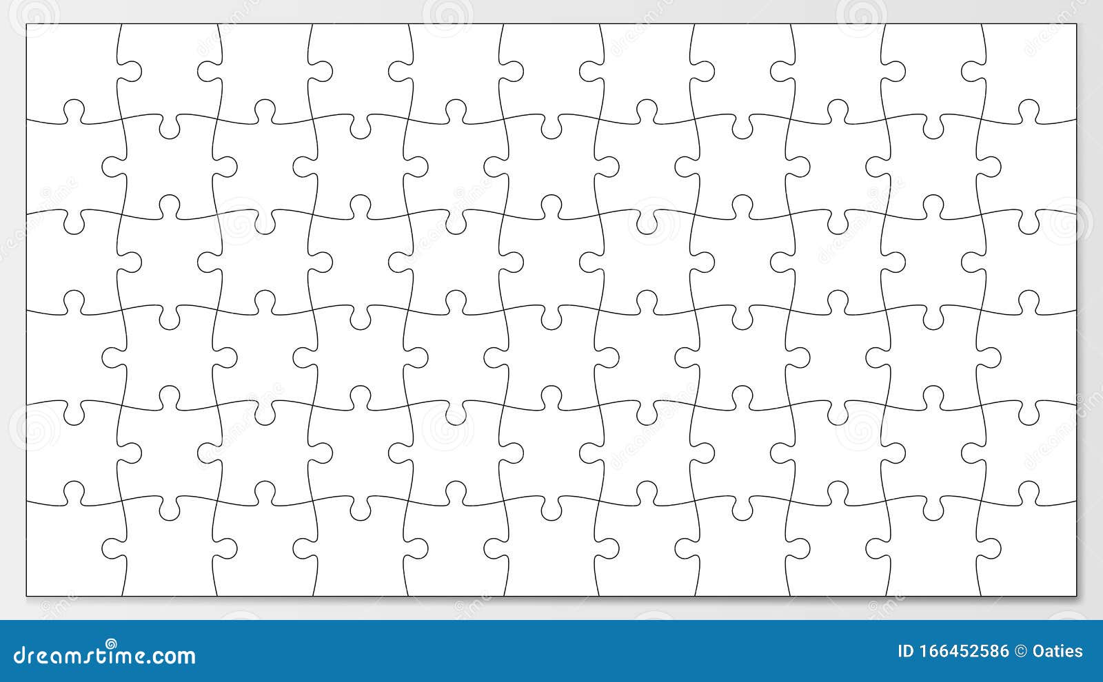 Jigsaw Puzzle Outline Vector Stock Vector - Illustration of creativity ...