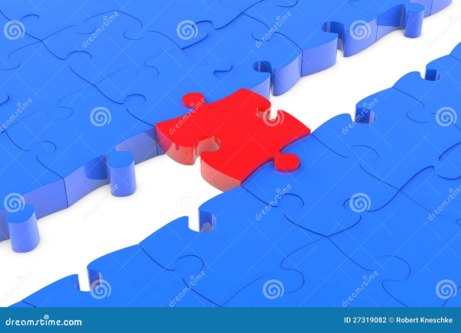 Jigsaw Puzzle Piece As Bridge Stock Illustration - Illustration of ...