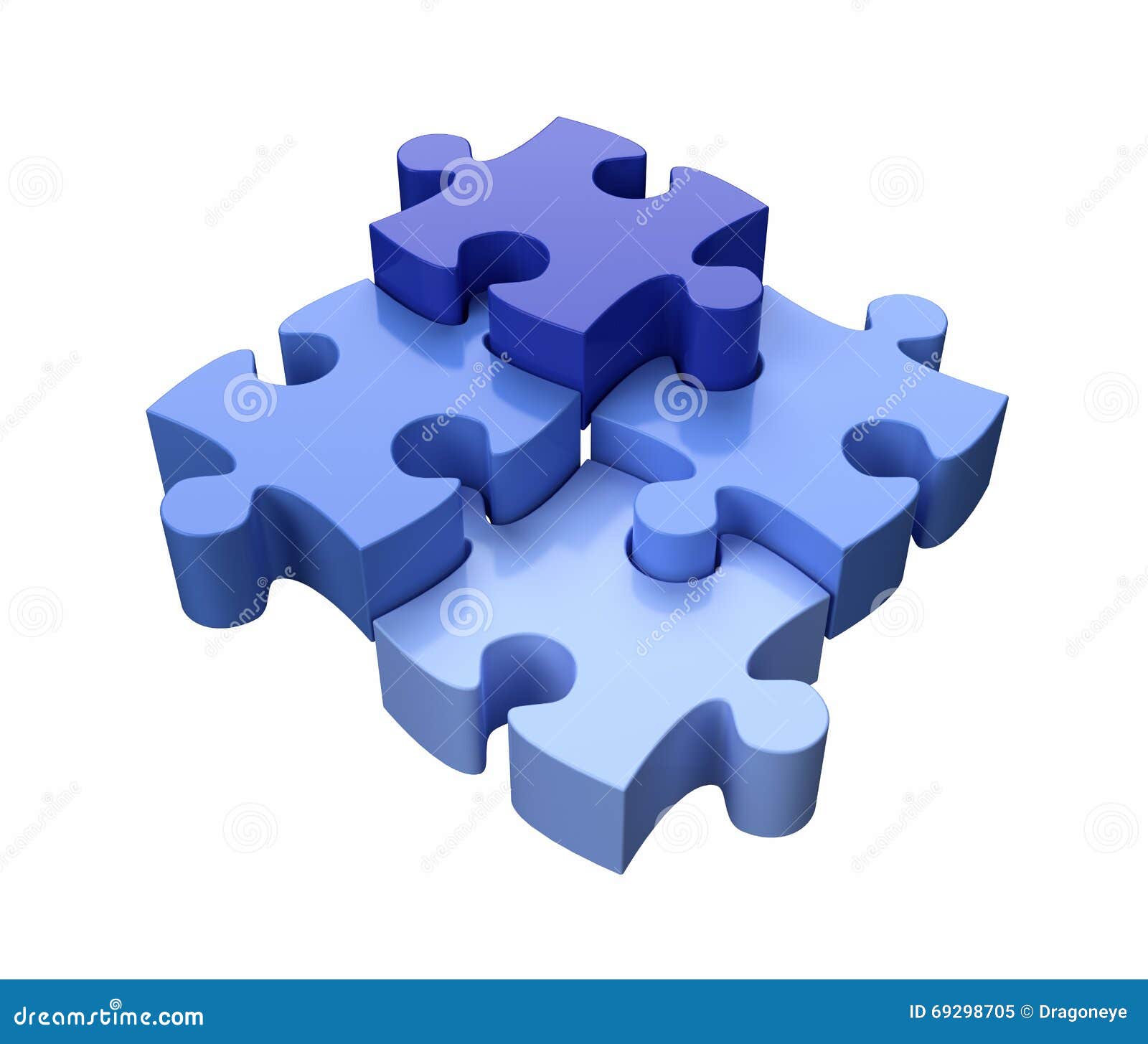 Jigsaw Puzzle Pieces Blue stock illustration. Illustration of ...