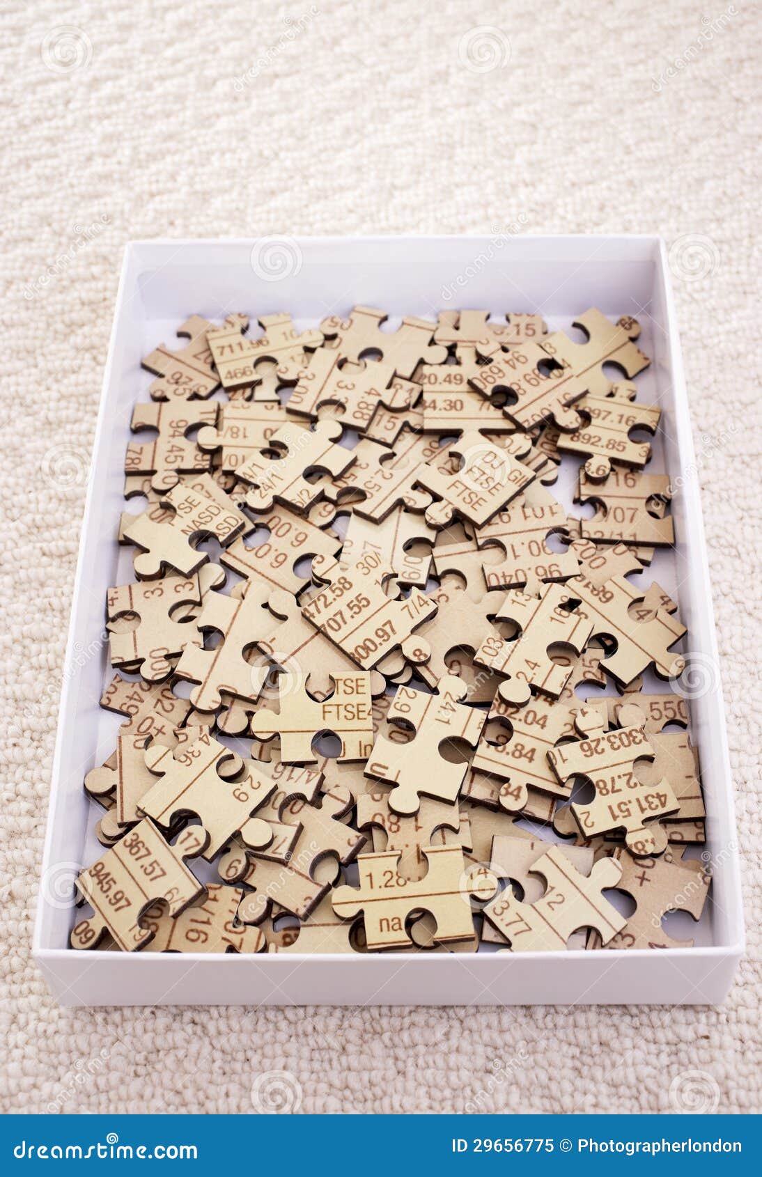 Jigsaw Puzzle Pieces in Box Stock Image - Image of vertical, challenge ...