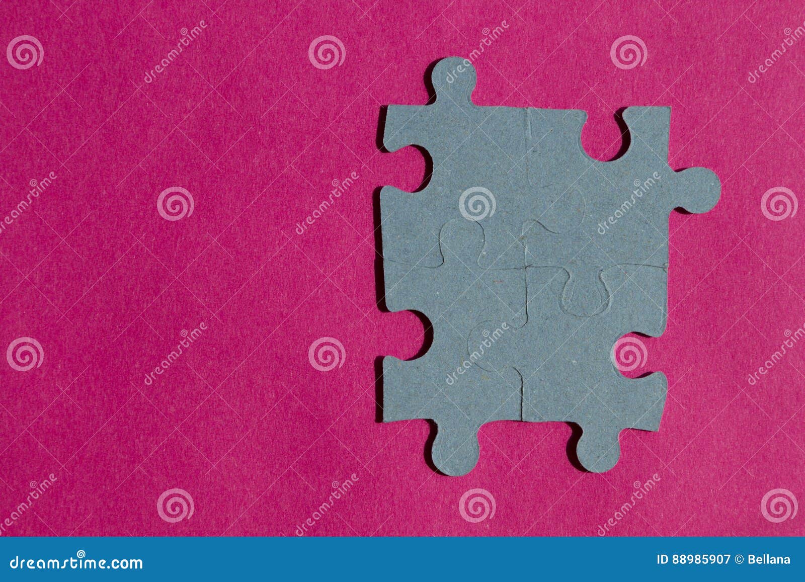 Jigsaw Puzzle Pieces on Bright Pink Background Stock Image - Image of ...