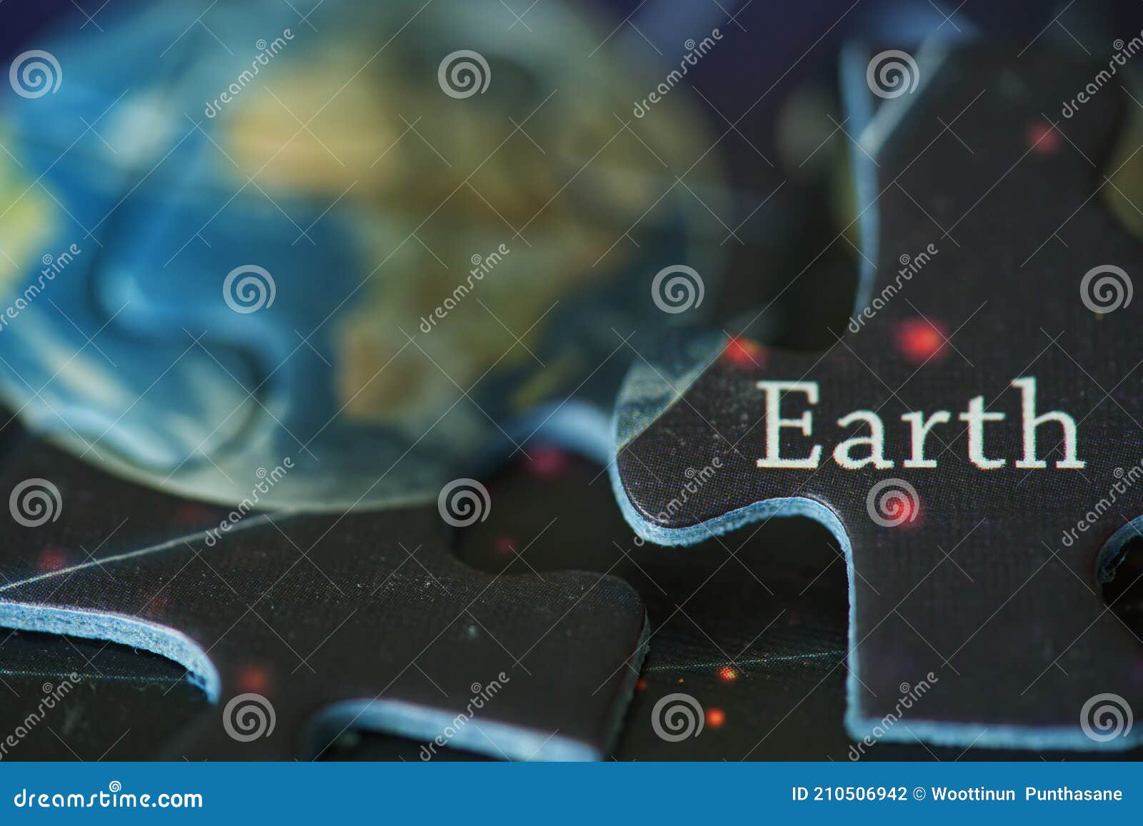Piece of Jigsaw Puzzle, Earth Stock Photo - Image of jigsaw, problem ...