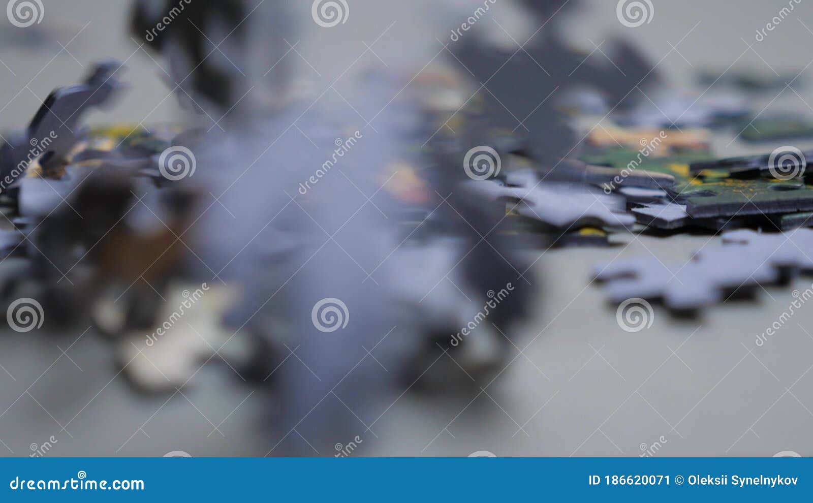 Puzzle Pieces Falling Down. Business Concept for Key Completion for ...