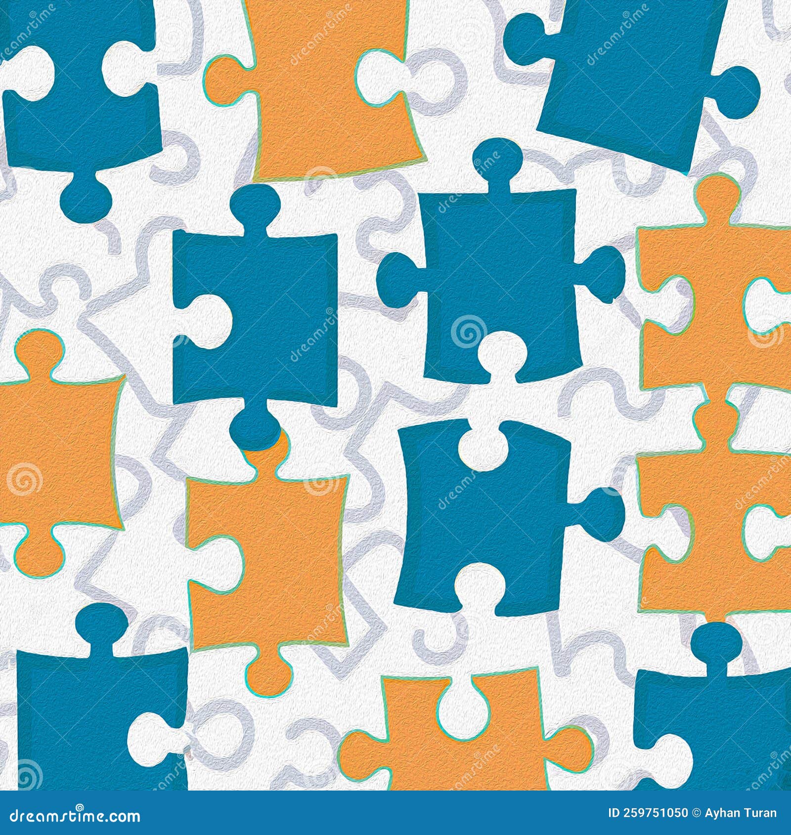 Jigsaw Puzzle Pieces Pattern Background Stock Illustration ...