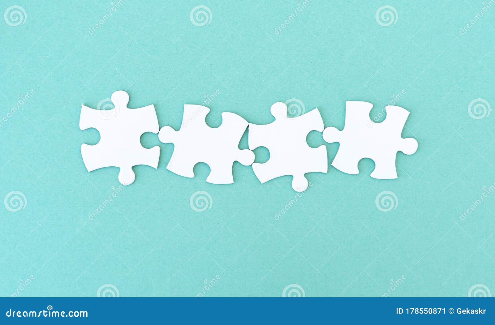 Jigsaw Puzzle Pieces in Row Stock Image - Image of creative, mockup ...