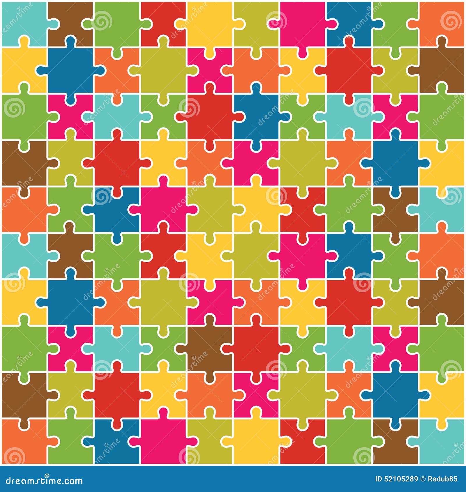 Jigsaw Puzzle Pieces Vector Stock Vector - Illustration of background ...