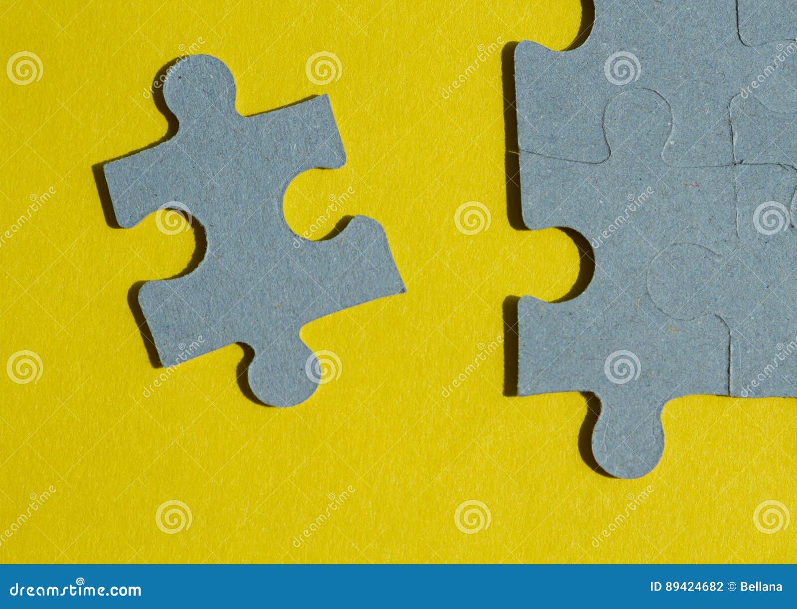 Jigsaw Puzzle Pieces on Yellow Background Stock Photo - Image of ...