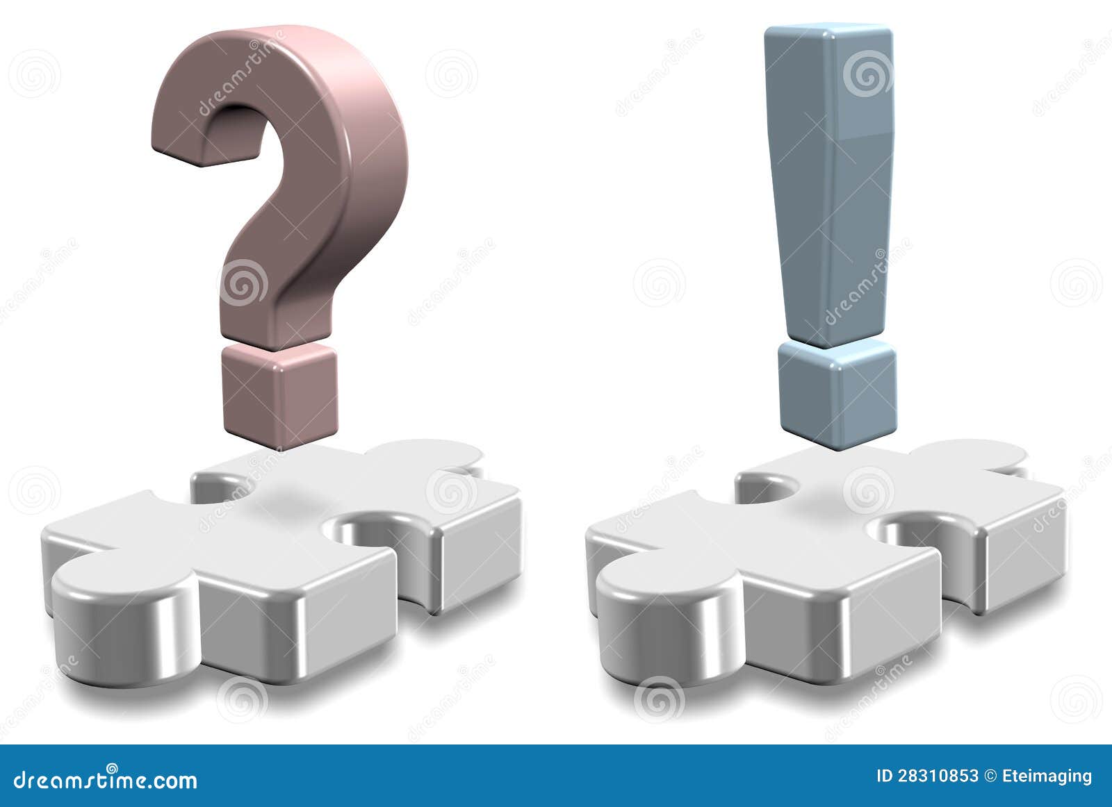 Jigsaw Puzzle and Punctuation Marks Stock Illustration - Illustration ...