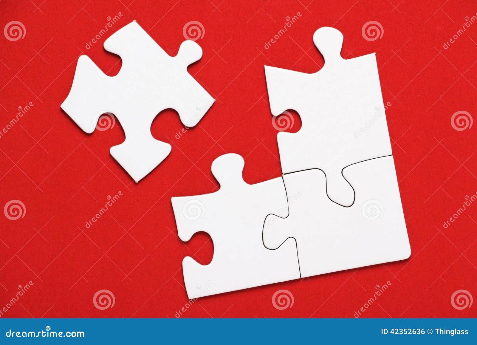 Jigsaw Puzzle on Red stock photo. Image of pieces, paper - 42352636