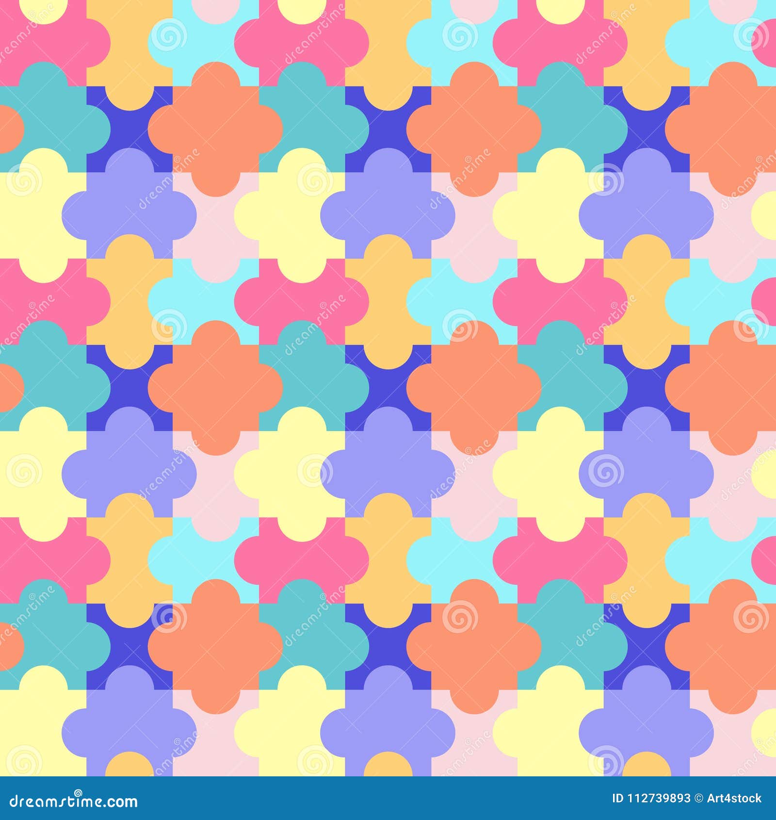 Jigsaw Puzzle Seamless Pattern Stock Vector - Illustration of creative ...