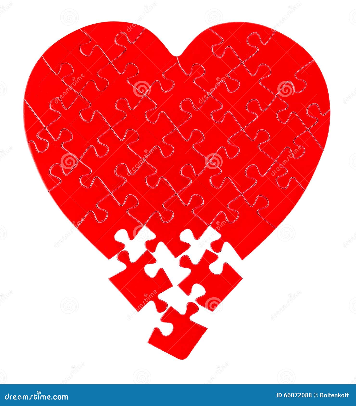 Jigsaw Puzzle in a Shape of a Heart Stock Photo - Image of fragment ...