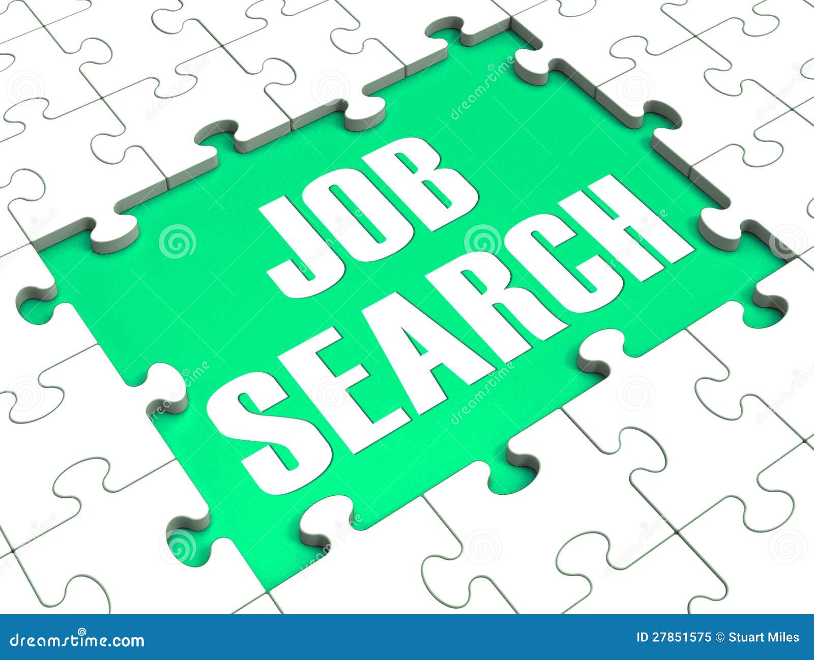 Jigsaw Puzzle Shows Job Search Stock Illustration - Illustration of ...
