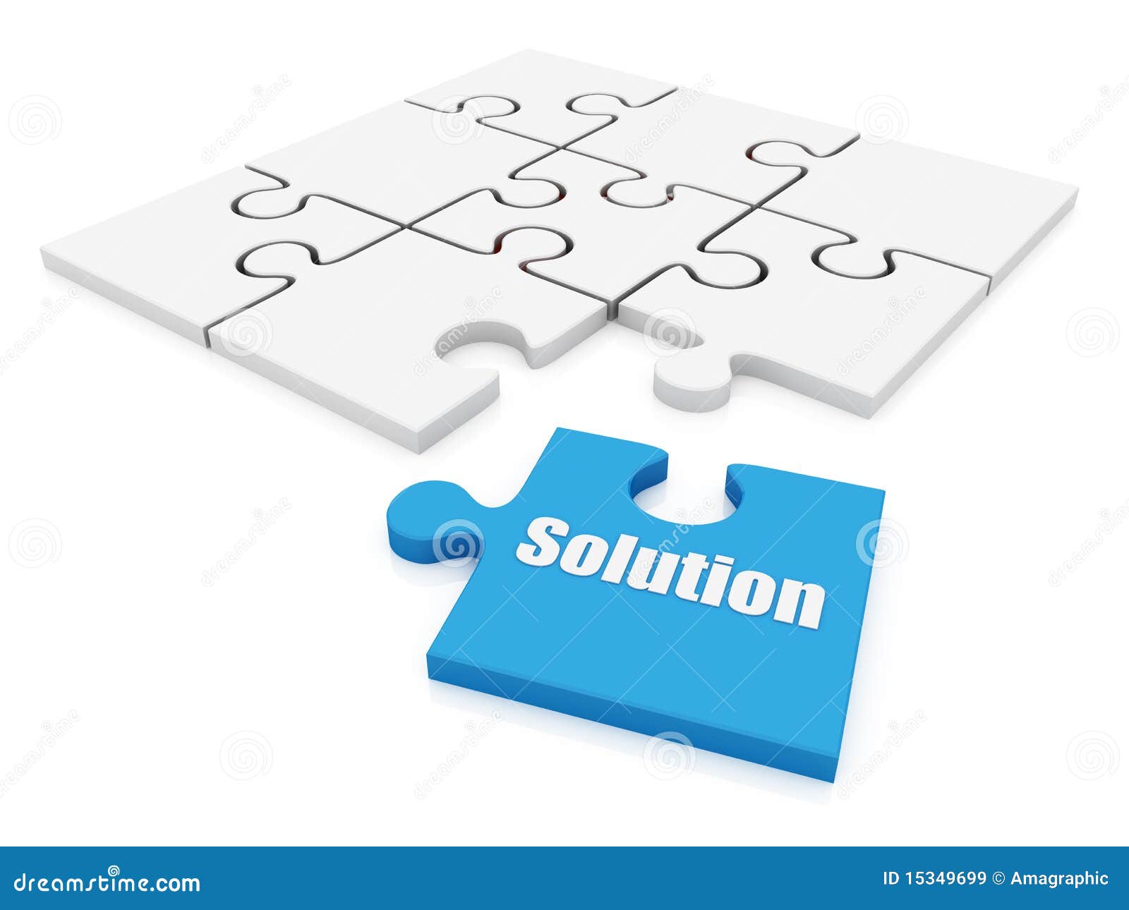 Jigsaw puzzle solution stock illustration. Illustration of single ...