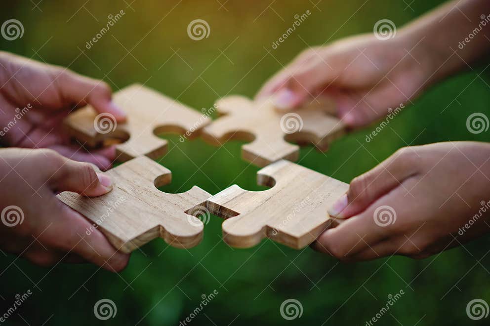 Puzzle of Unity, Cooperation among Groups, Teamwork, Team Connection ...