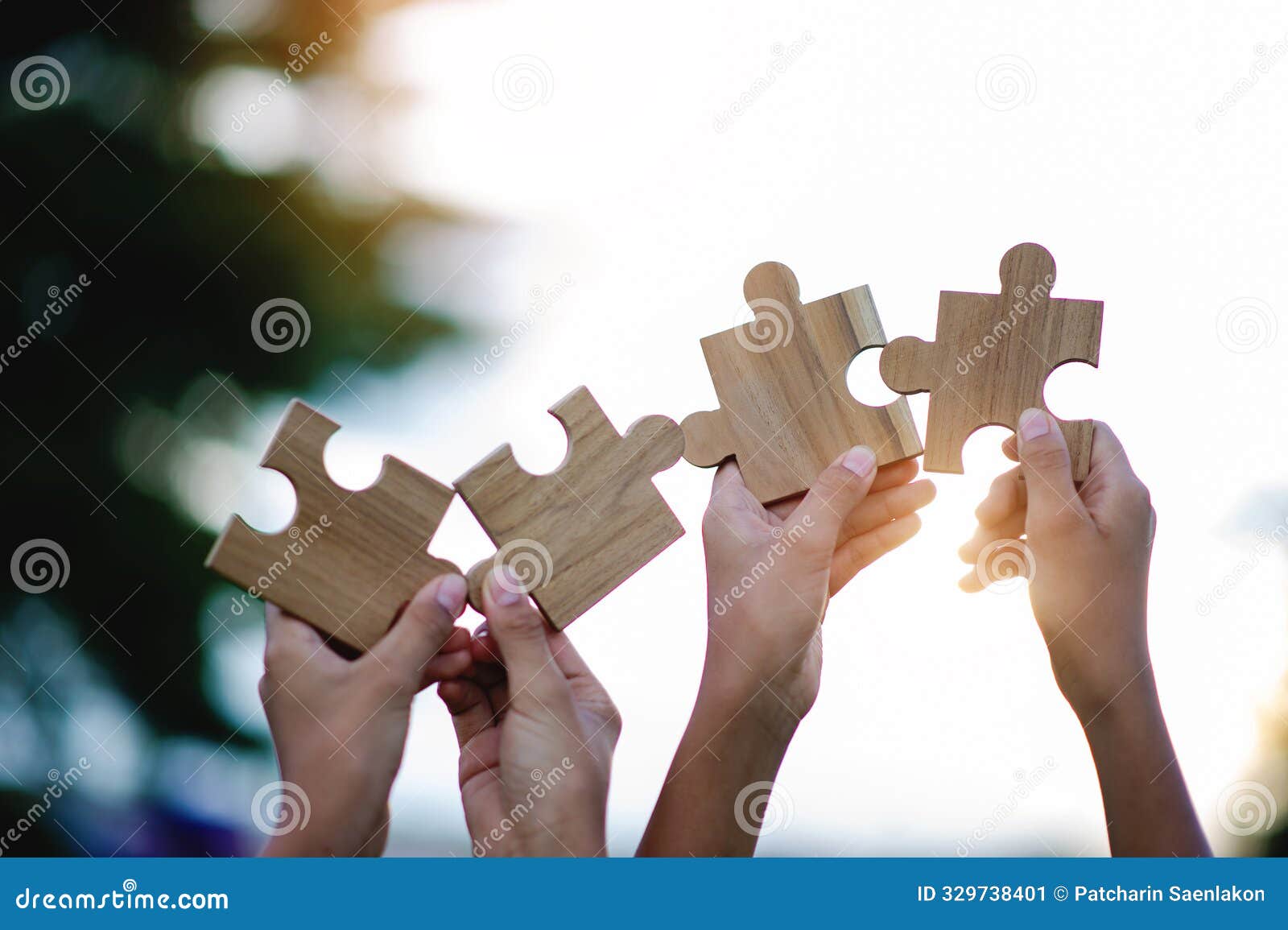 Puzzle of Unity, Cooperation among Groups, Teamwork, Team Connection ...