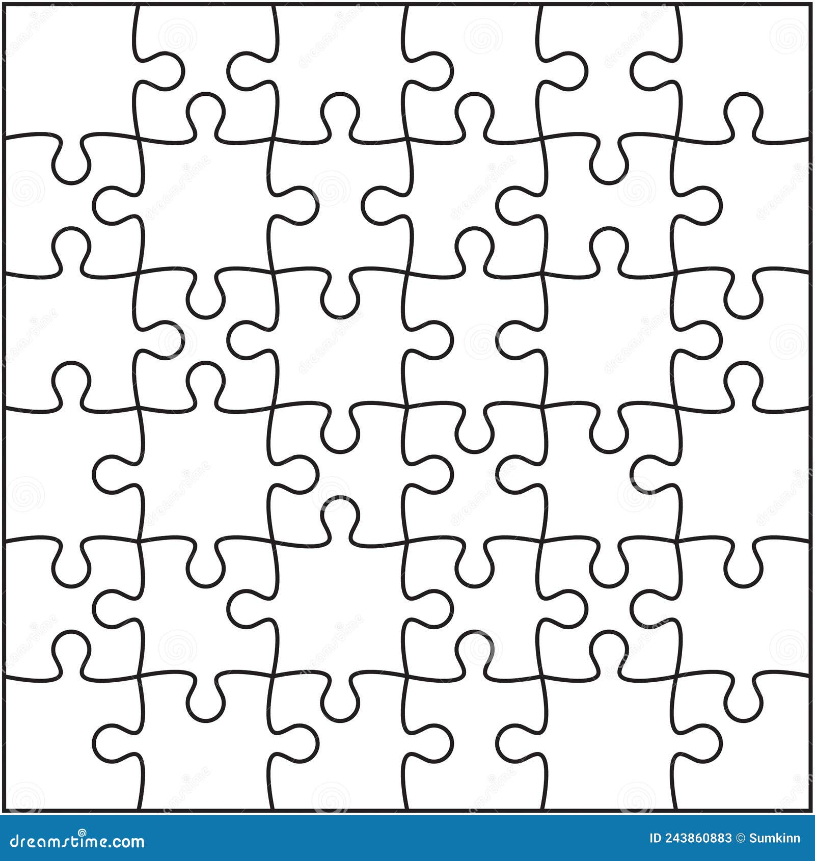 Jigsaw puzzle vector stock vector. Illustration of concept - 243860883