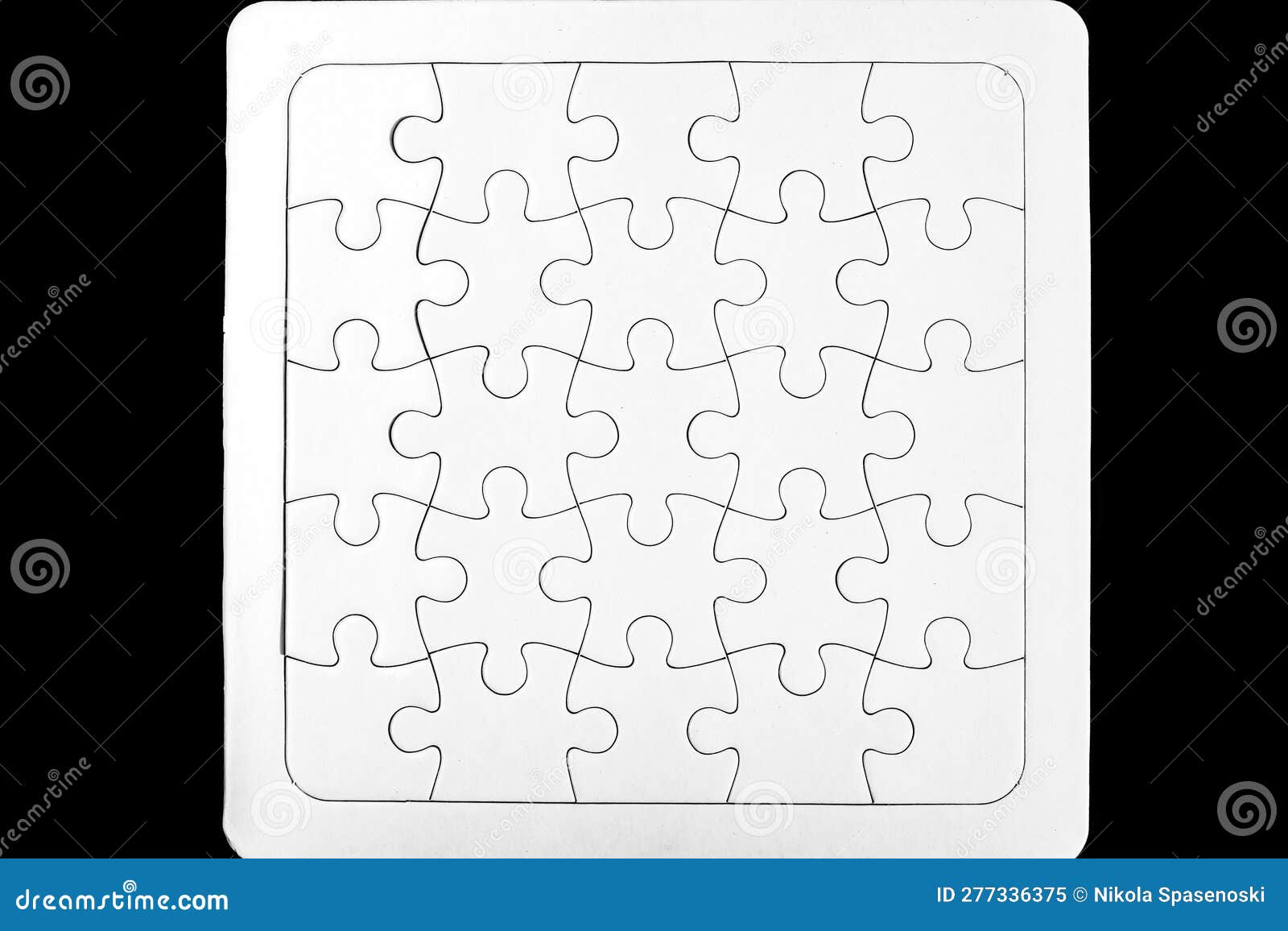 Jigsaw Puzzle. White Pieces Forming Flawless Pattern Stock Image ...