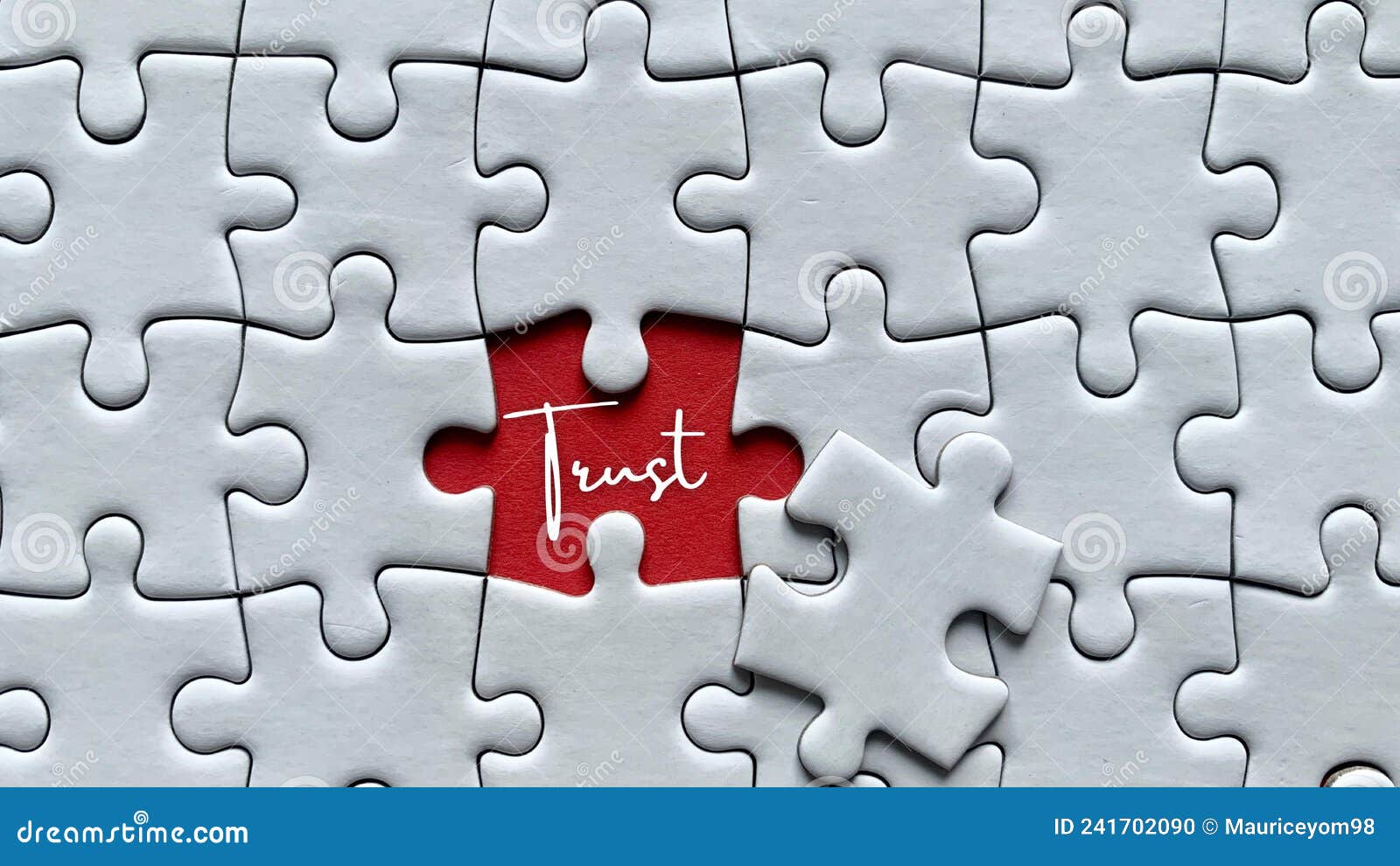 Jigsaw Puzzle with a Word Trust. Business and Working Relationship ...