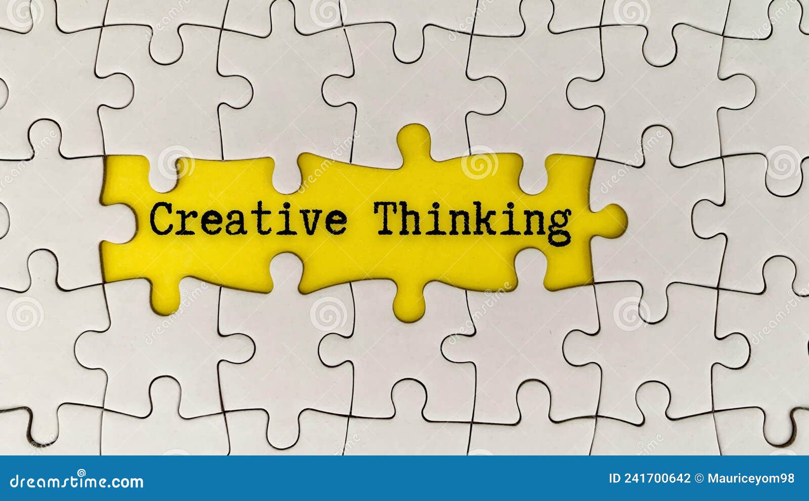 Jigsaw Puzzle with Words - Creative Thinking. Conceptual Stock Photo ...