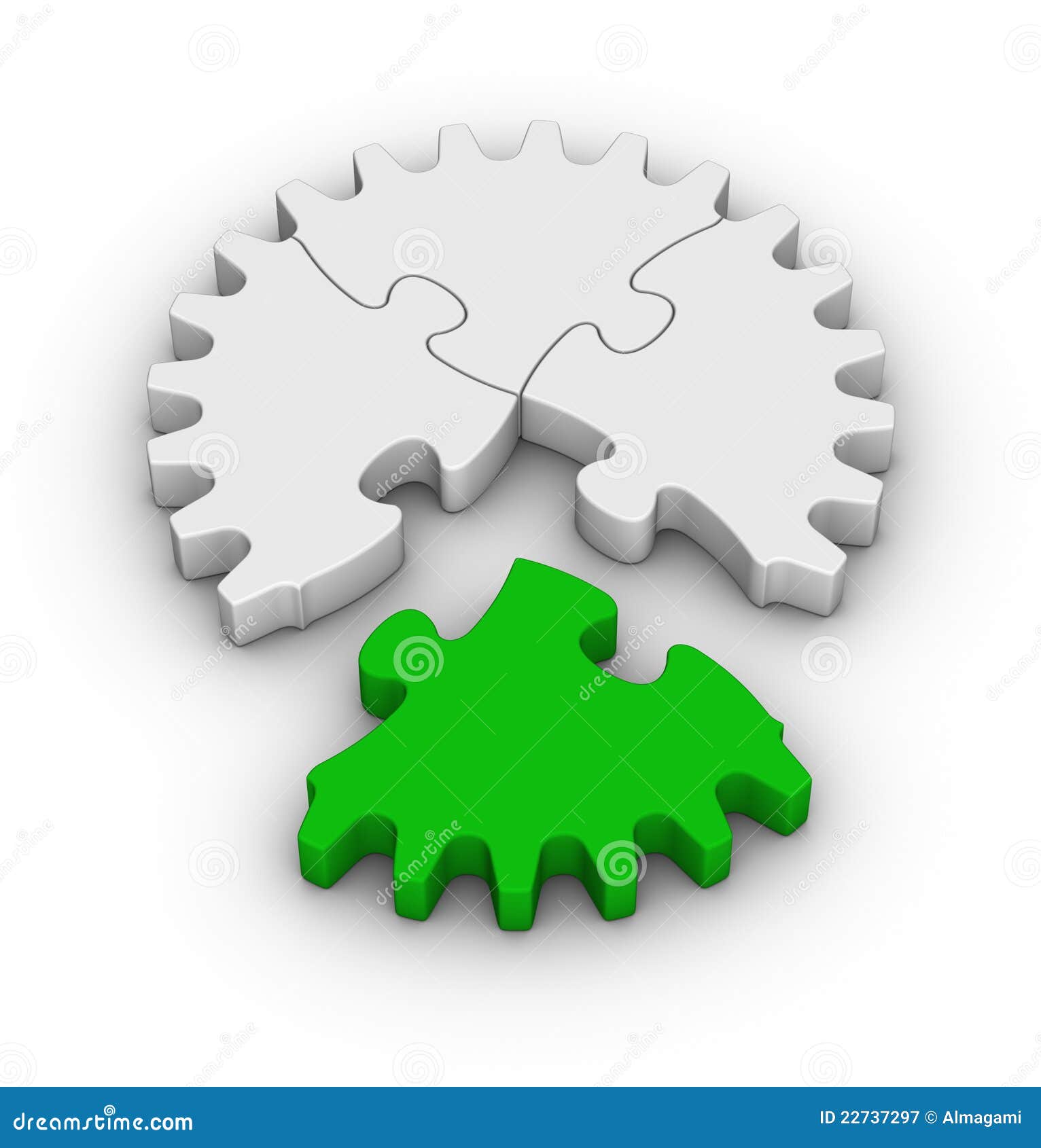 Jigsaw puzzles gear stock illustration. Illustration of attached - 22737297