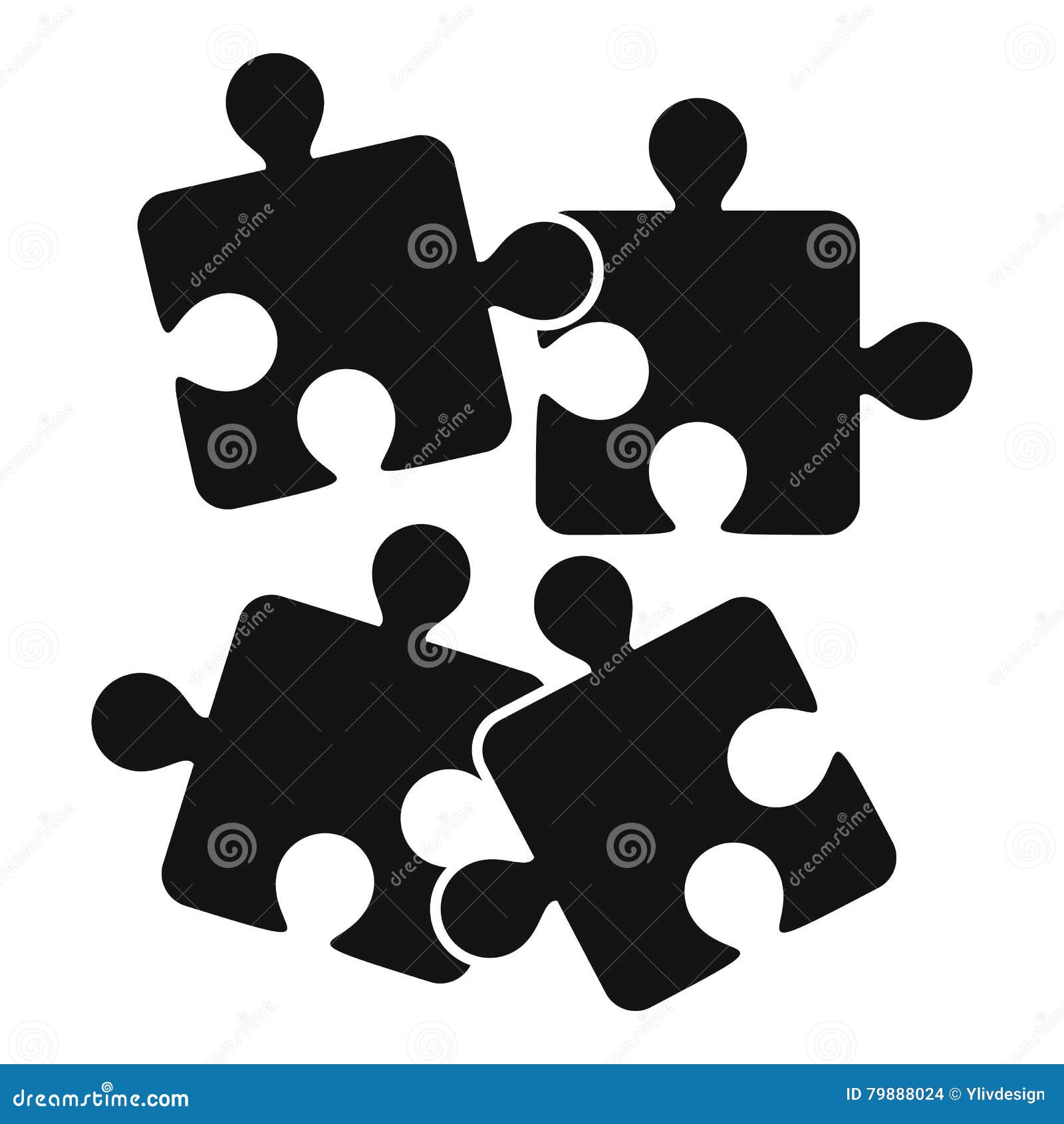 Jigsaw Puzzles Icon, Simple Style Stock Vector - Illustration of idea ...