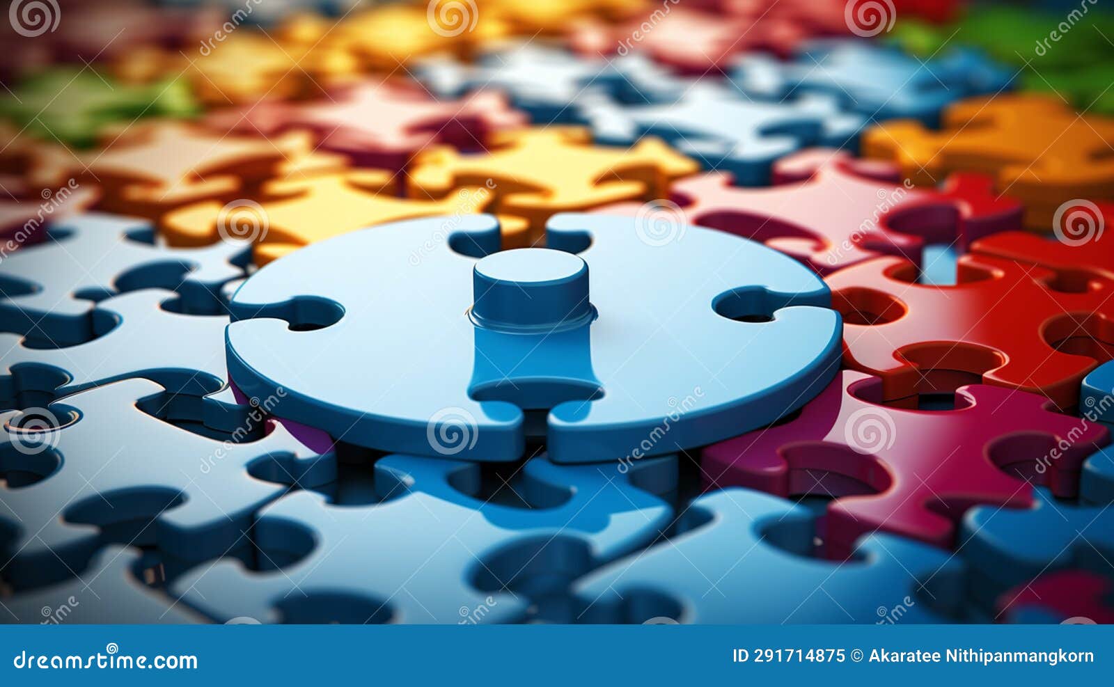 Jigsaw Puzzles, Unity and Teamwork Stock Illustration - Illustration of ...