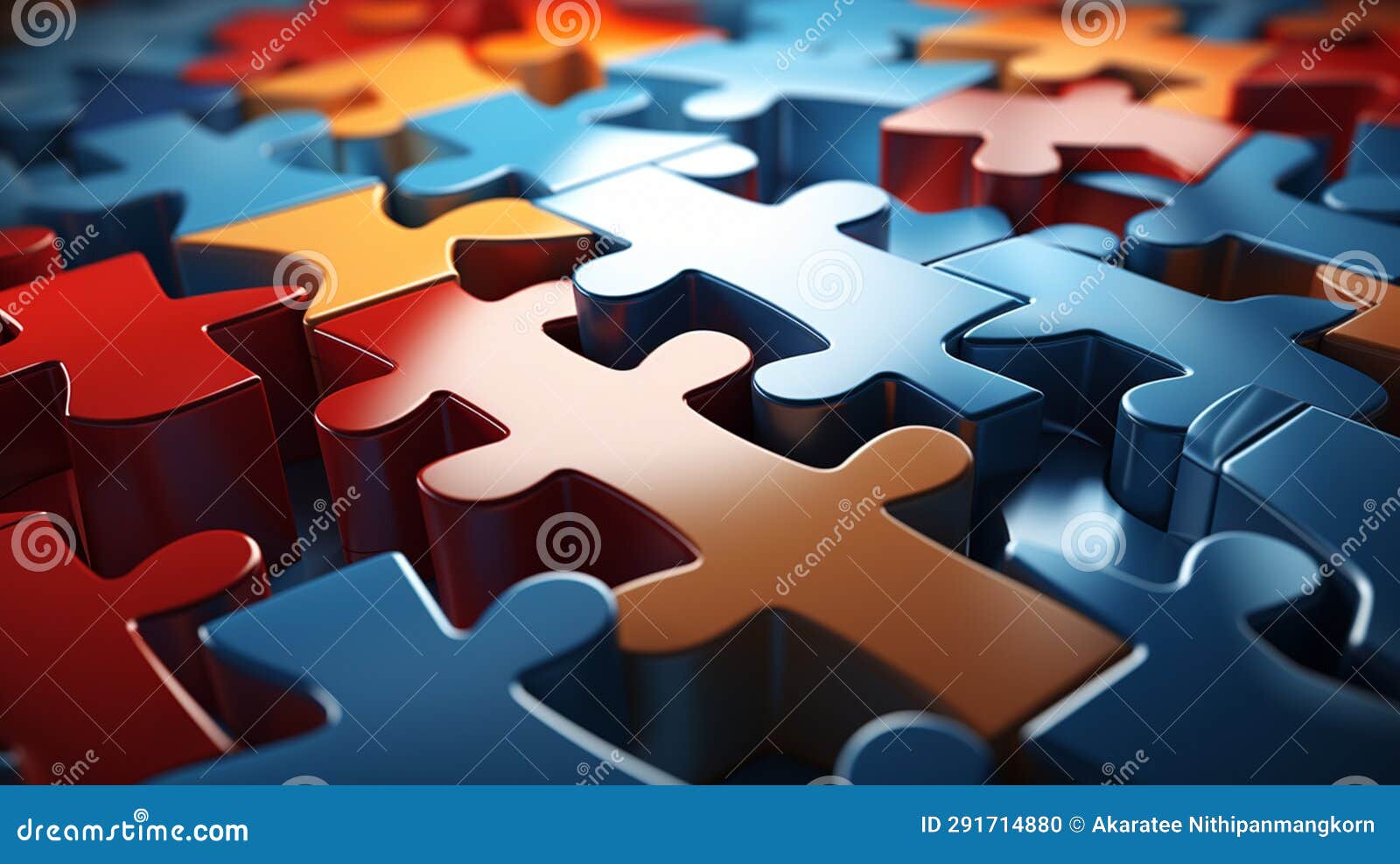 Jigsaw Puzzles, Unity and Teamwork Stock Illustration - Illustration of ...
