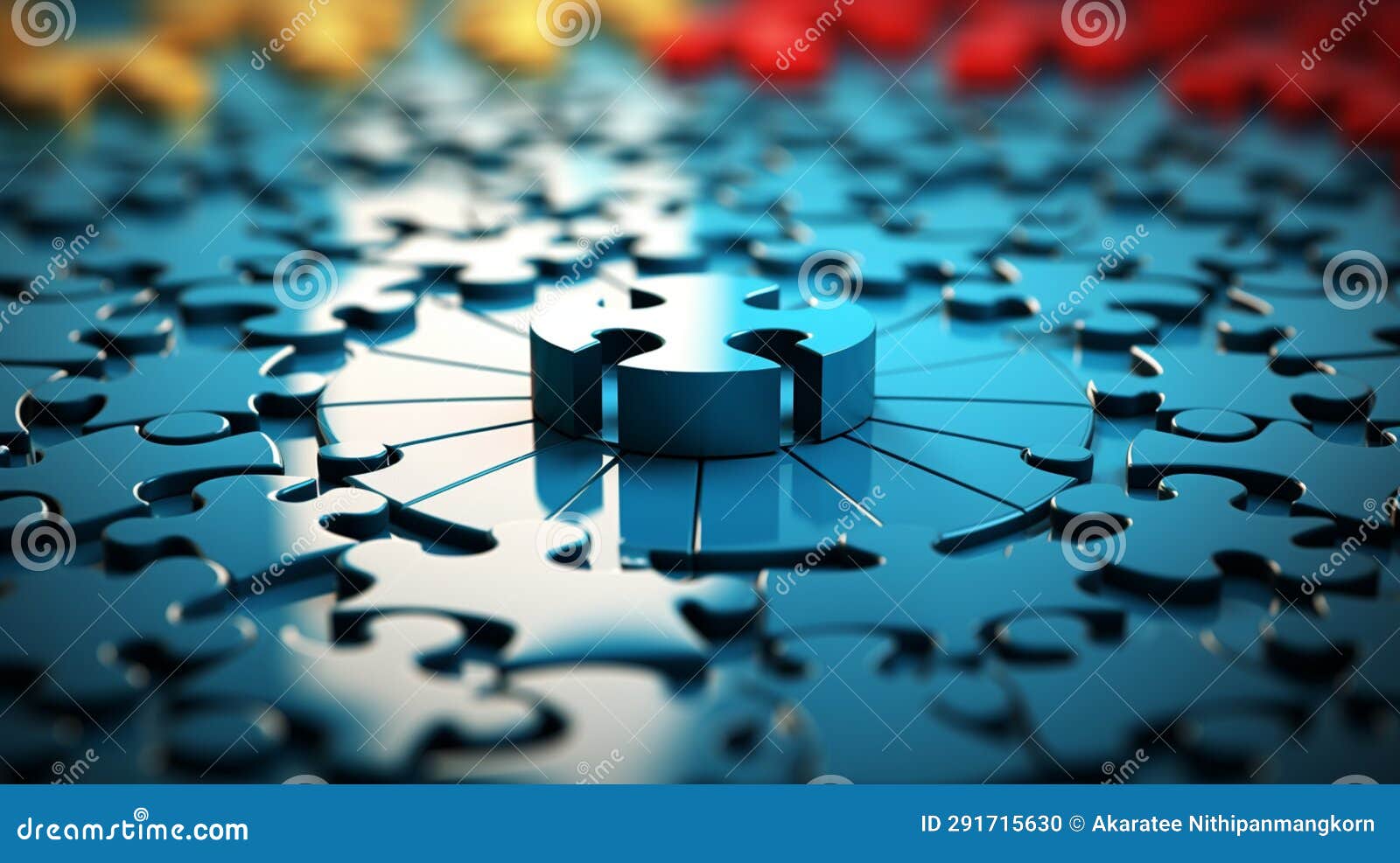 Jigsaw Puzzles, Unity and Teamwork Stock Illustration - Illustration of ...