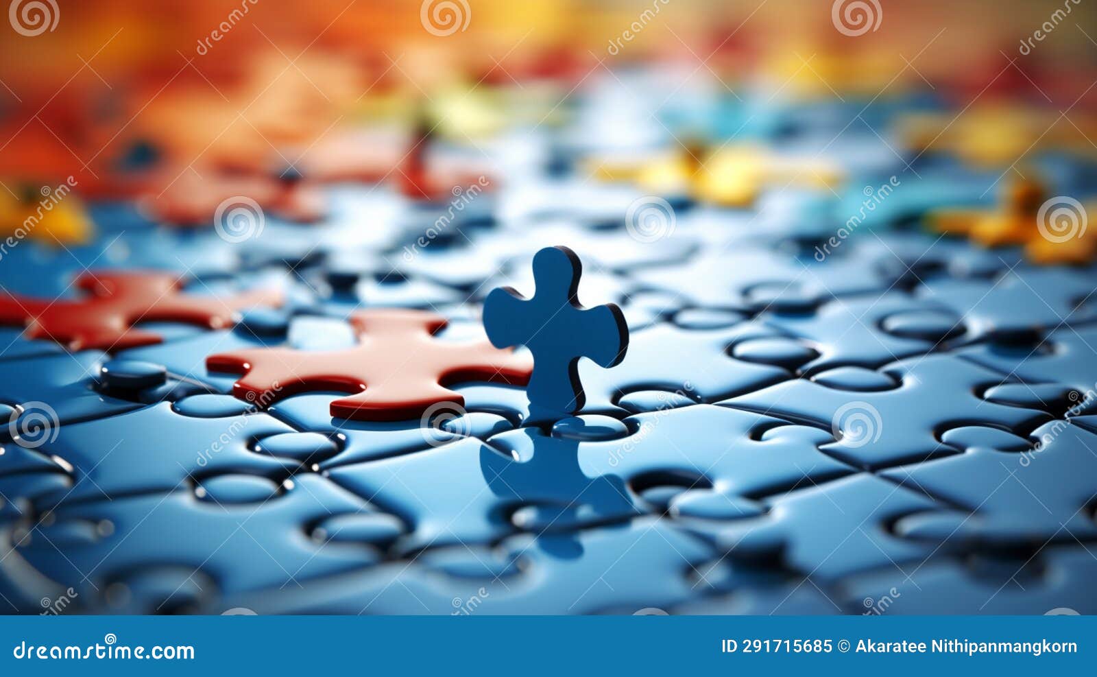 Jigsaw Puzzles, Unity and Teamwork Stock Illustration - Illustration of ...