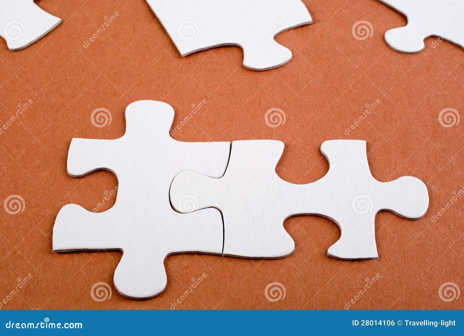 Jigsaw Solution Close Up stock photo. Image of simple - 28014106