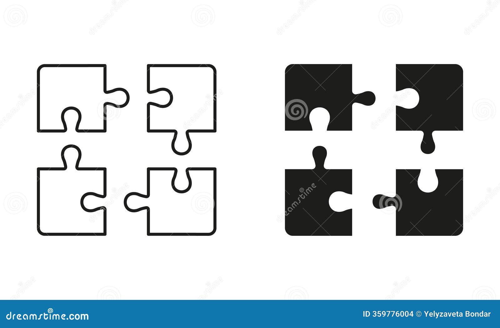 Jigsaw Square Info Graphic With 5 Pieces. Puzzle Template Business ...