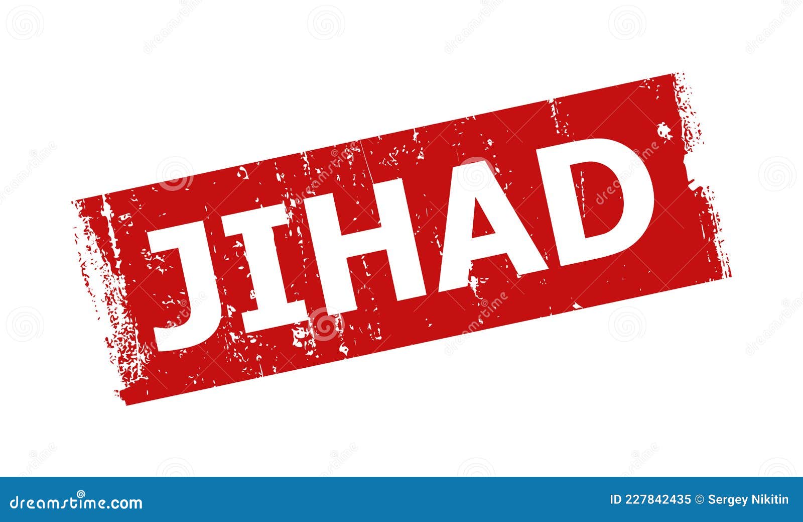 JIHAD Red Rectangle Scratched Badge Stock Vector - Illustration of ...