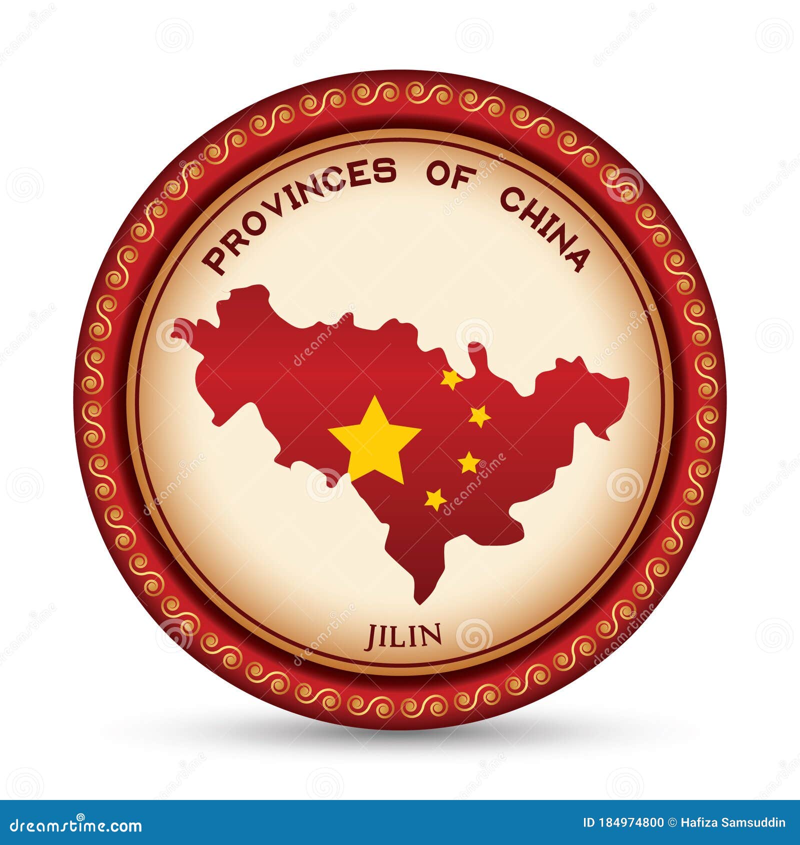 Jilin Map. Vector Illustration Decorative Design Stock Photo - Image of ...