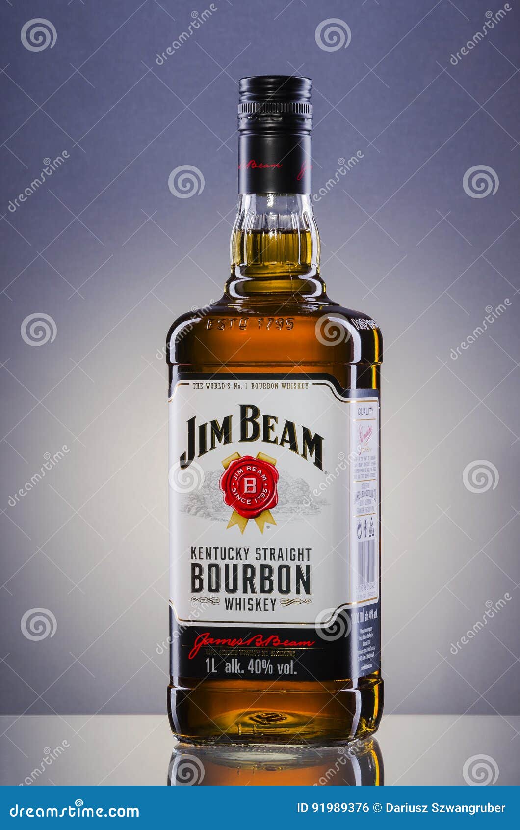 Jim Beam Bourbon Whiskey On Gradient Background. Editorial Photo ...