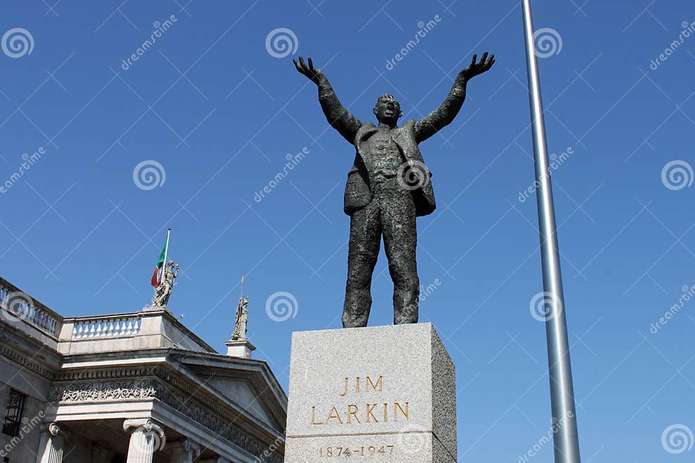 Jim Larkin stock image. Image of street, ireland, centre - 19348863