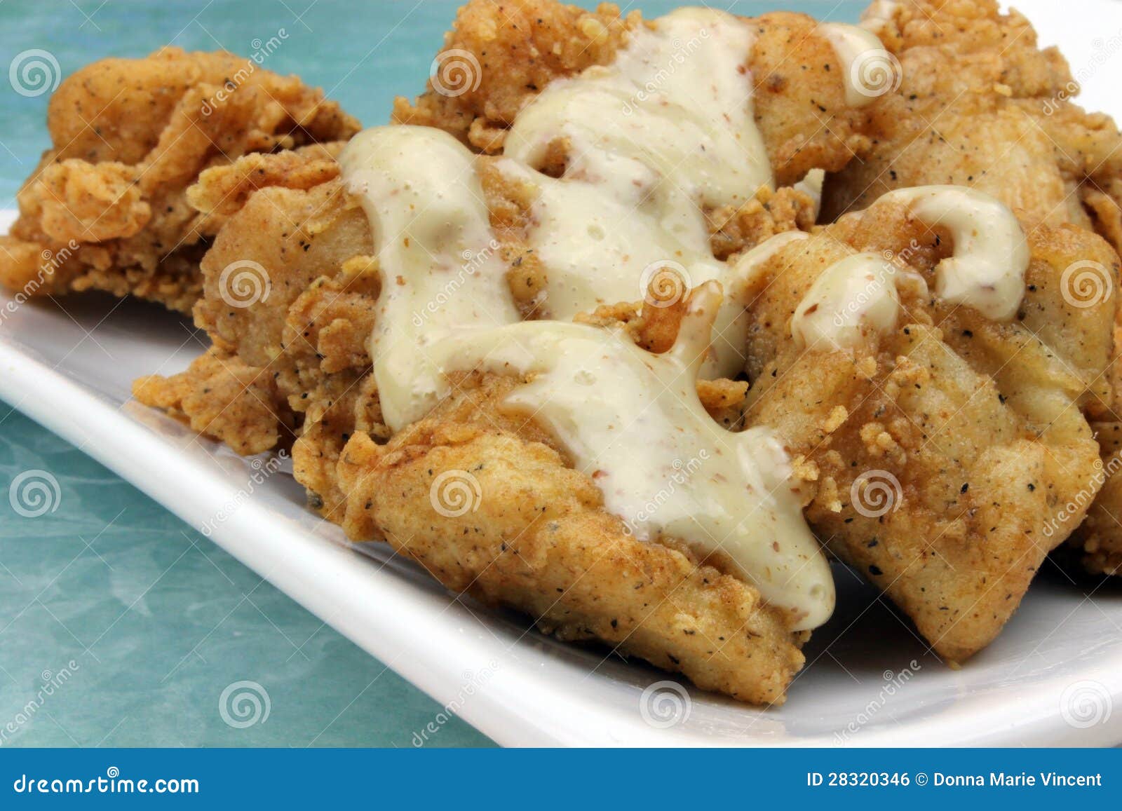 Jim S Chicken Bites with Honey Mustard Sauce Stock Photo - Image of ...