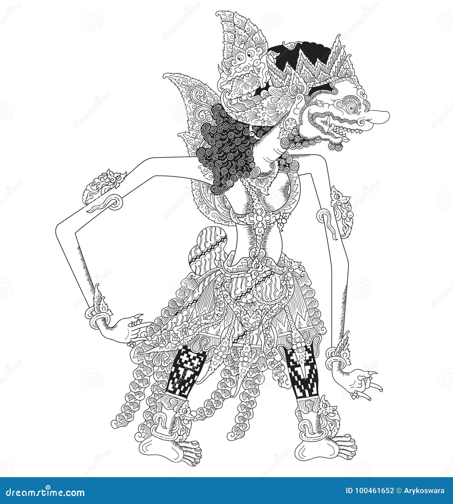 Drupadi Cartoon Vector | CartoonDealer.com #91529765