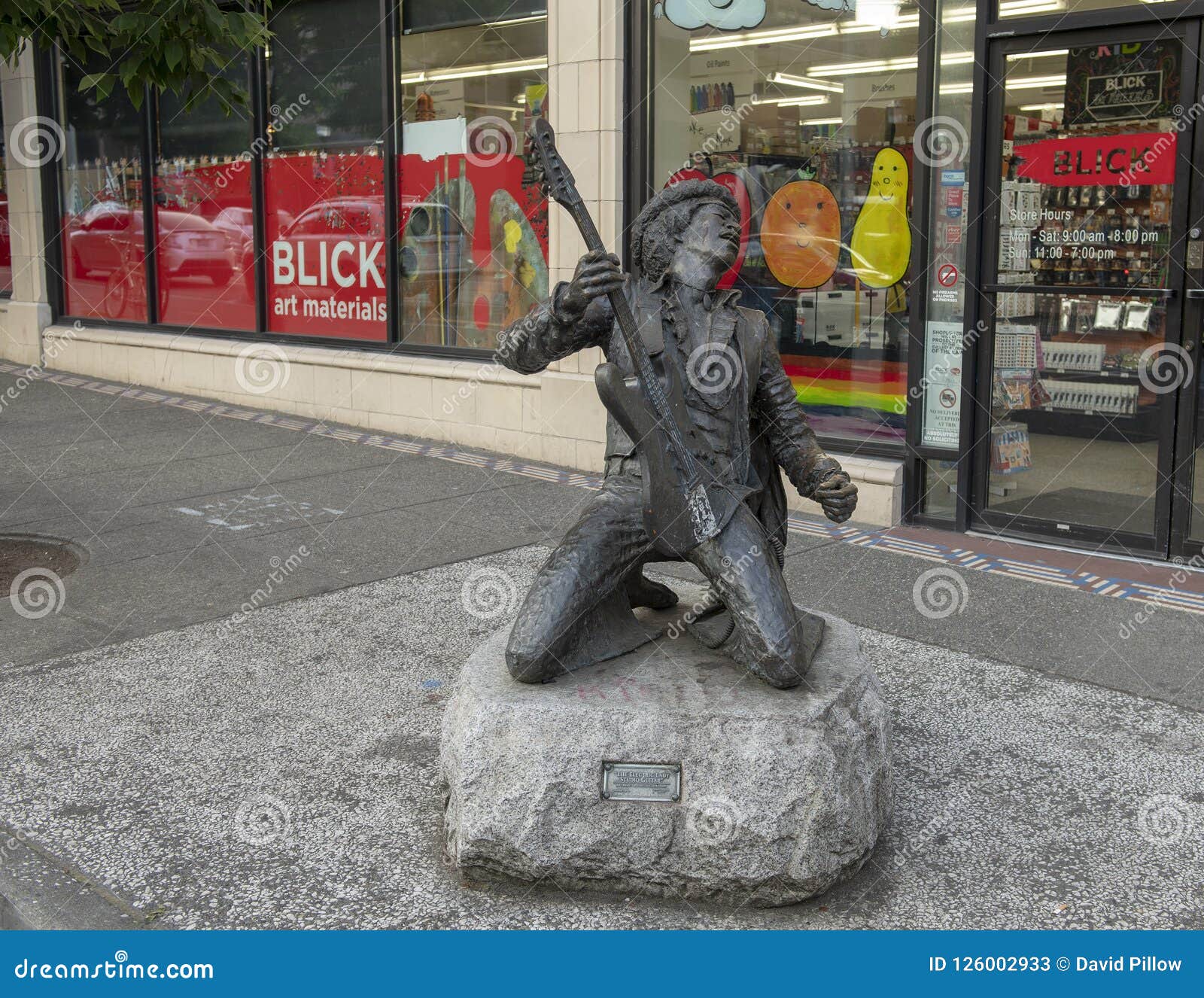 Jimi Hendrix Statue Por Daryl Smith, Seattle, Washington Foto de Stock ...