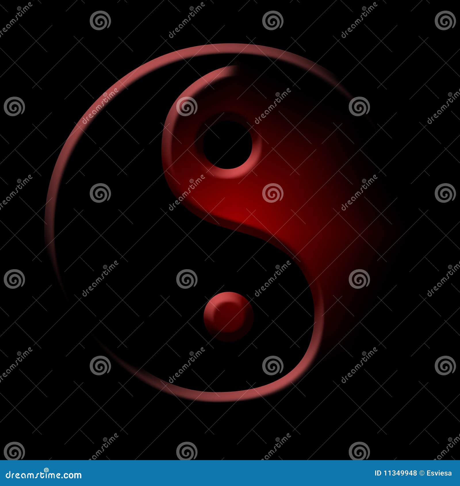 Jin and Jan on Black Background Stock Illustration - Illustration of ...