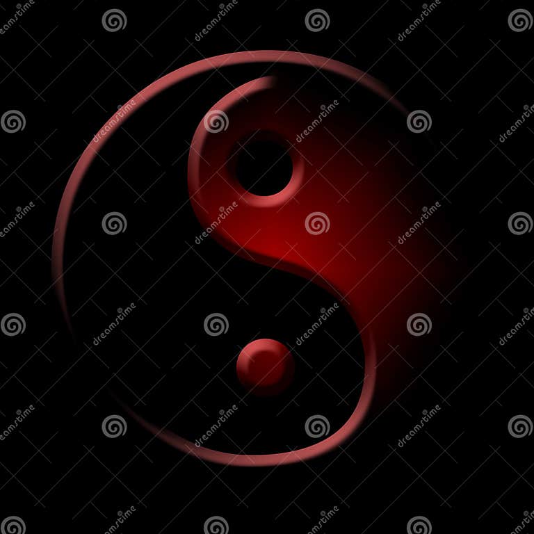 Jin and Jan on Black Background Stock Illustration - Illustration of ...